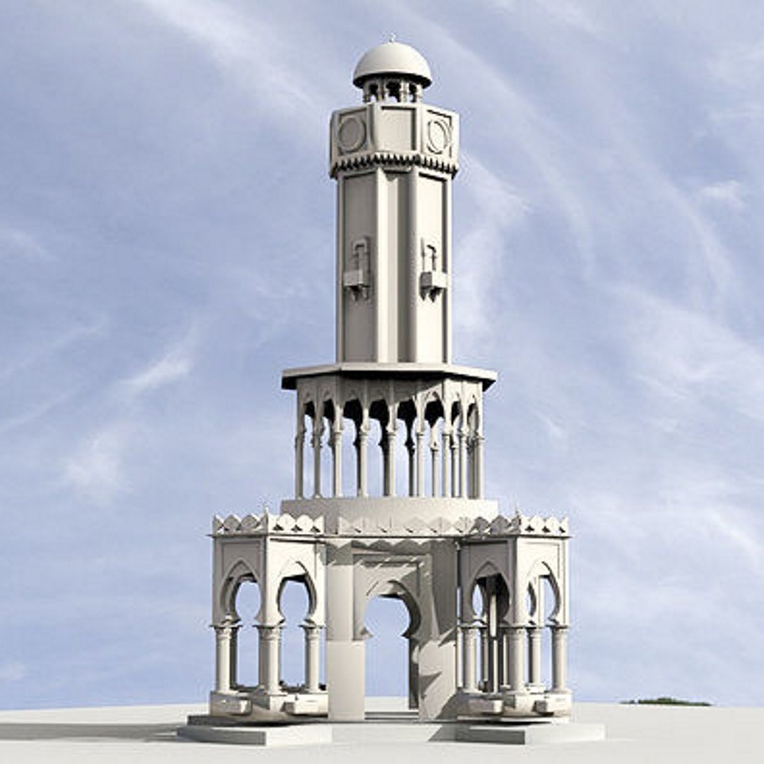 3D Izmir Clock Tower Model - TurboSquid 1573221