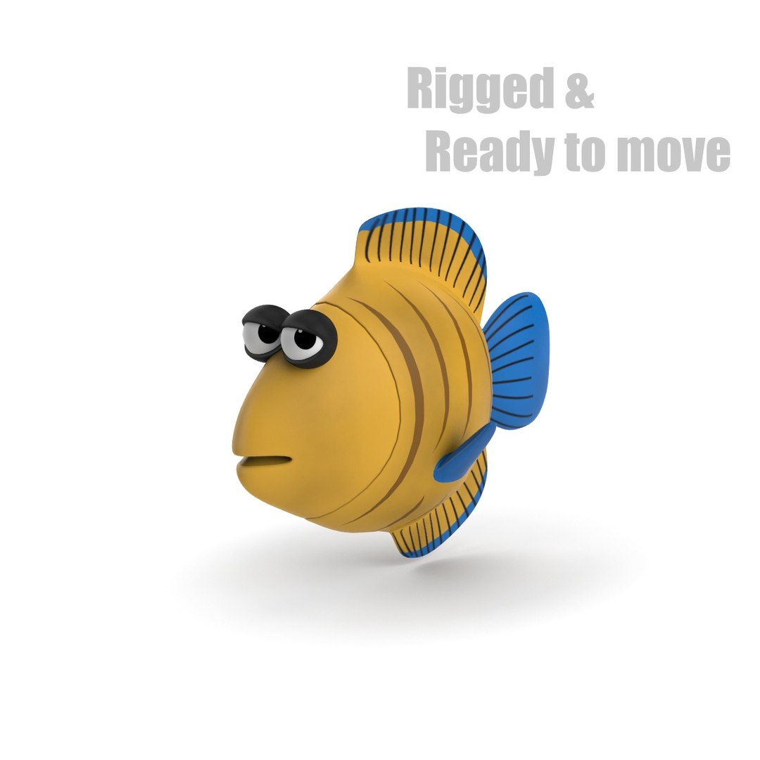 Cartoon Fish Rigged 3d Max