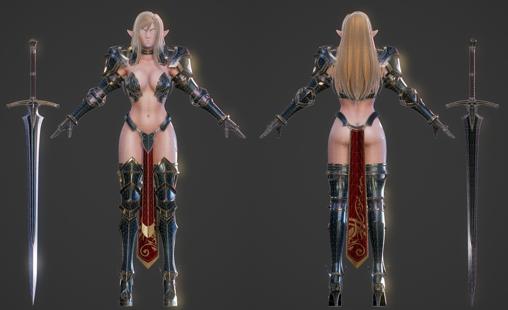 Elf Swordmaster Ready 3D Model - TurboSquid 1430712
