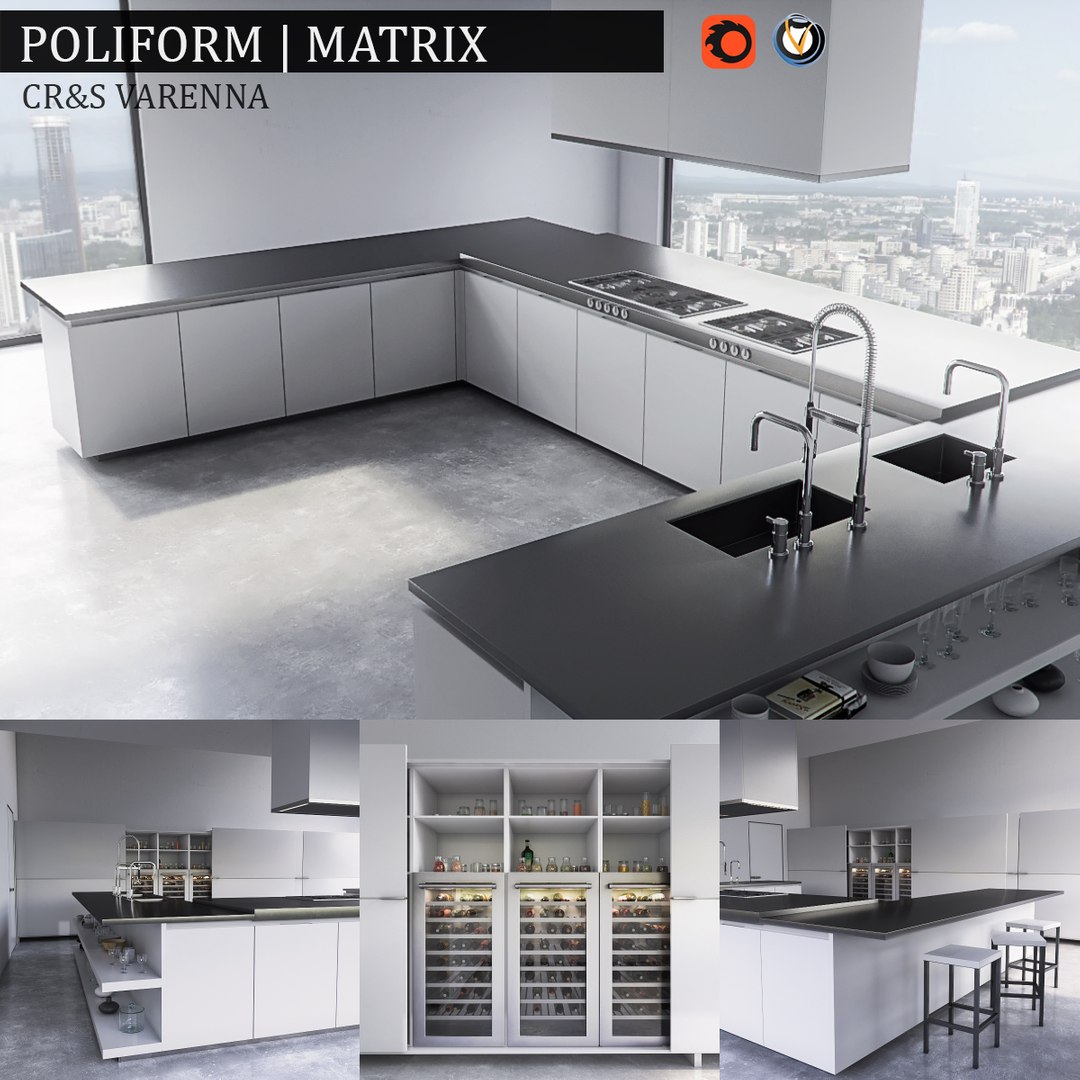 3d Max Kitchen Varenna Matrix