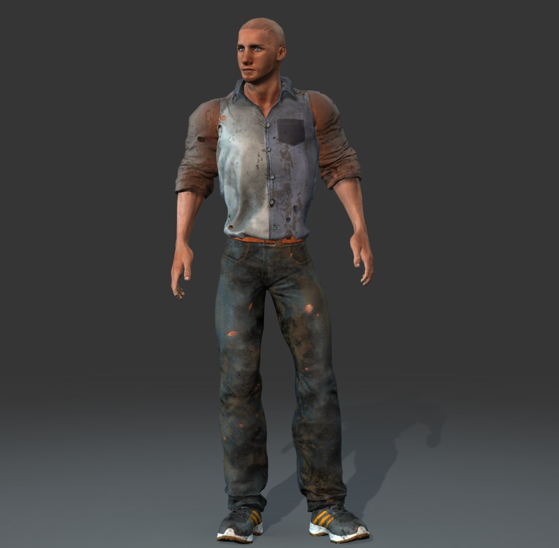 3d Muscle Vector Man Character Model