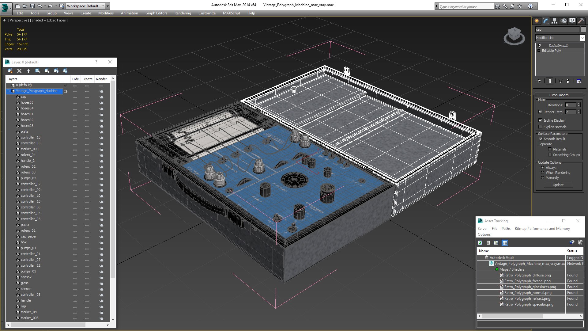 Vintage Polygraph Machine 3D model - TurboSquid 1874690