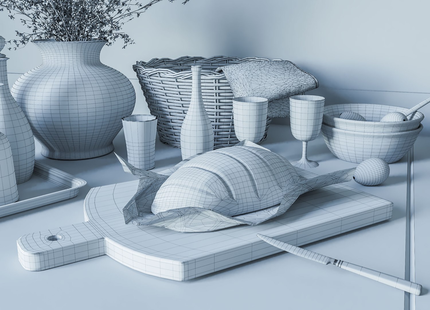 Kitchen Set 3D Model - TurboSquid 1746306