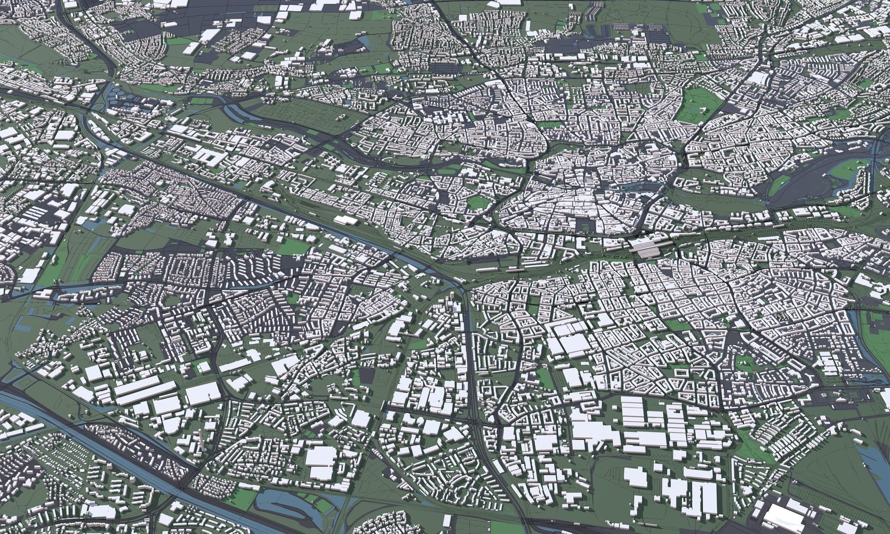 3D Germany - Cities And Mass Building Model - TurboSquid 2390229