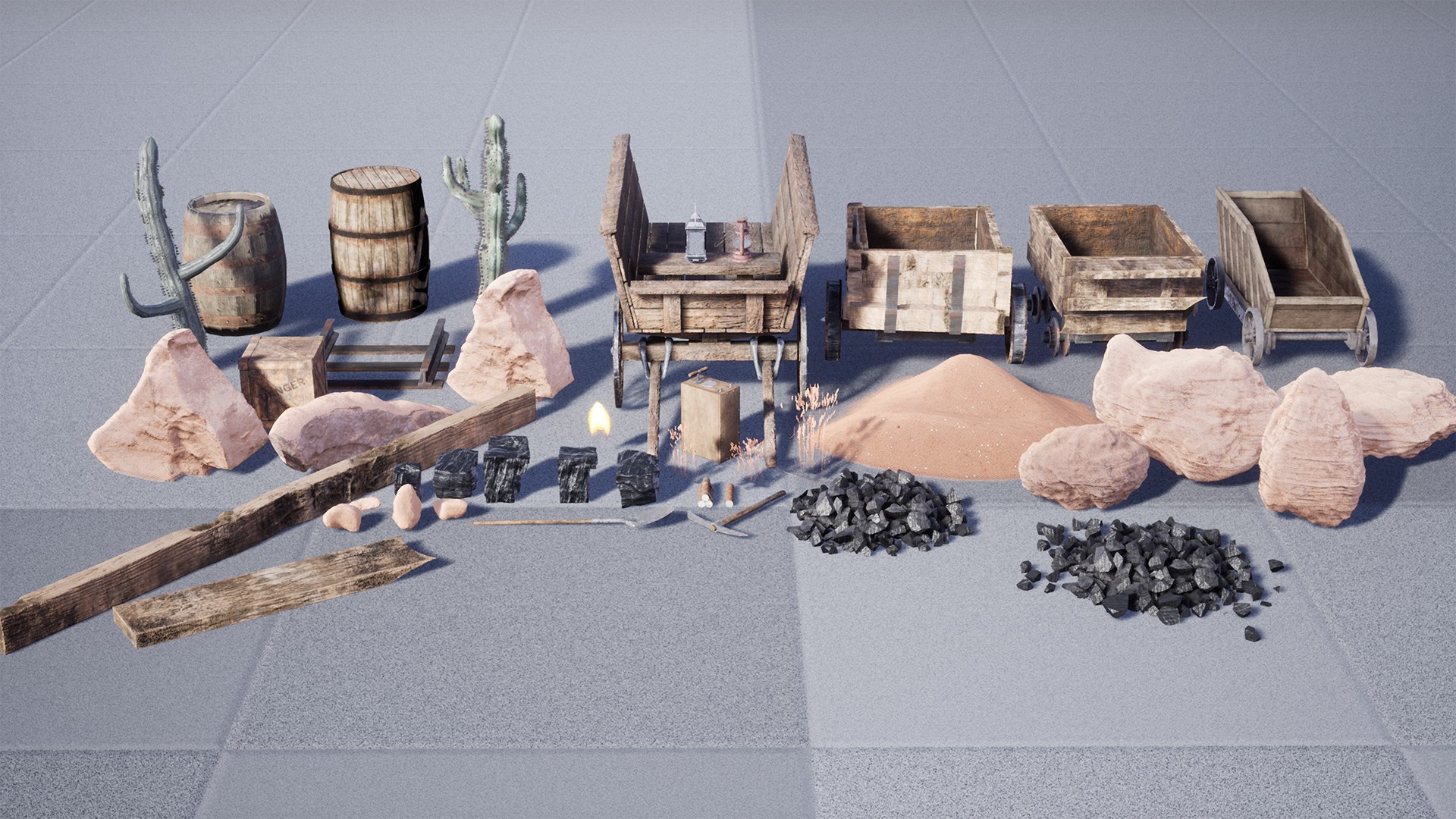 3D Model Mining Props 42 Assets - TurboSquid 2194165