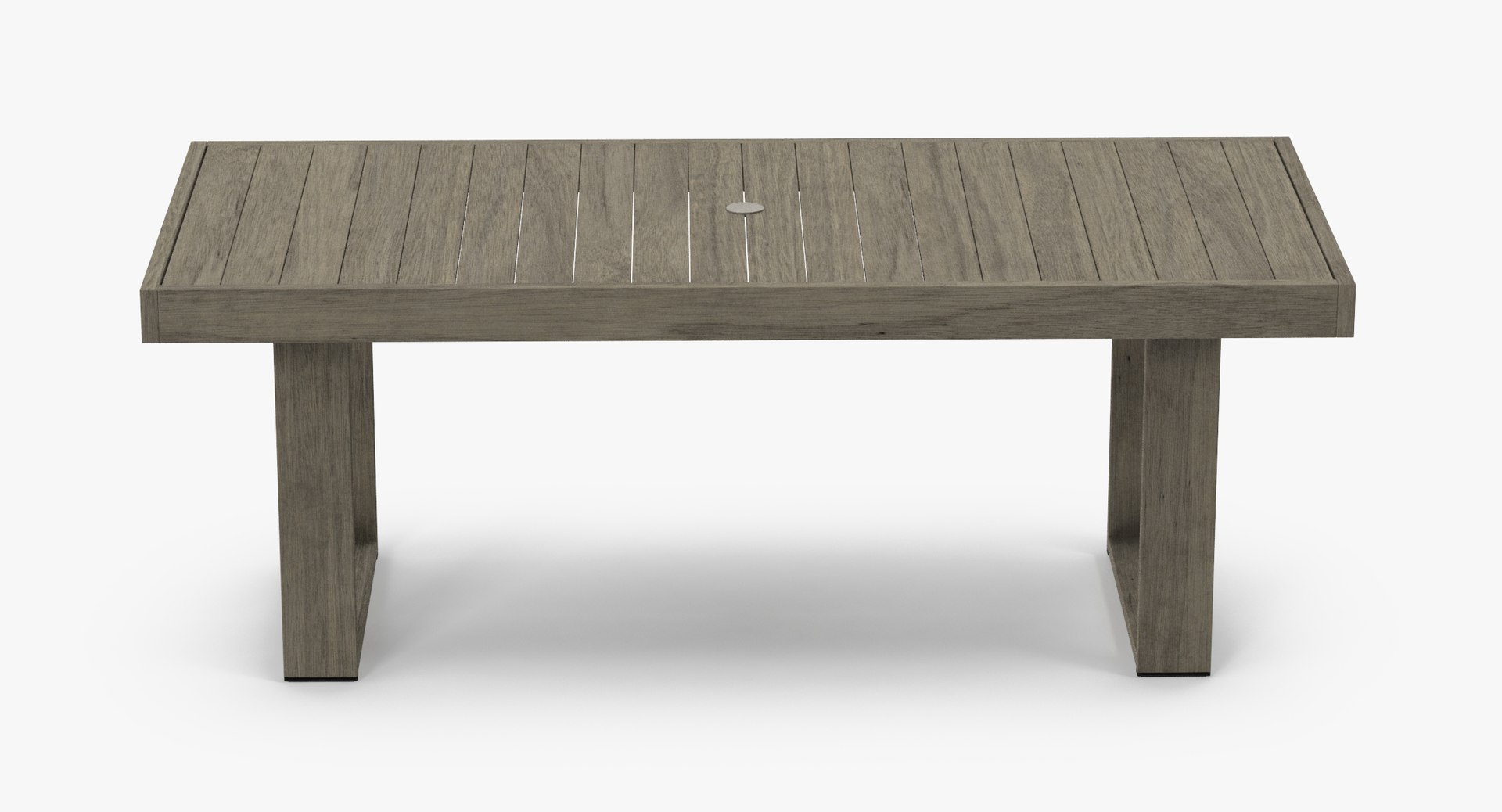 3d Model Patio Dining Table Rectangle