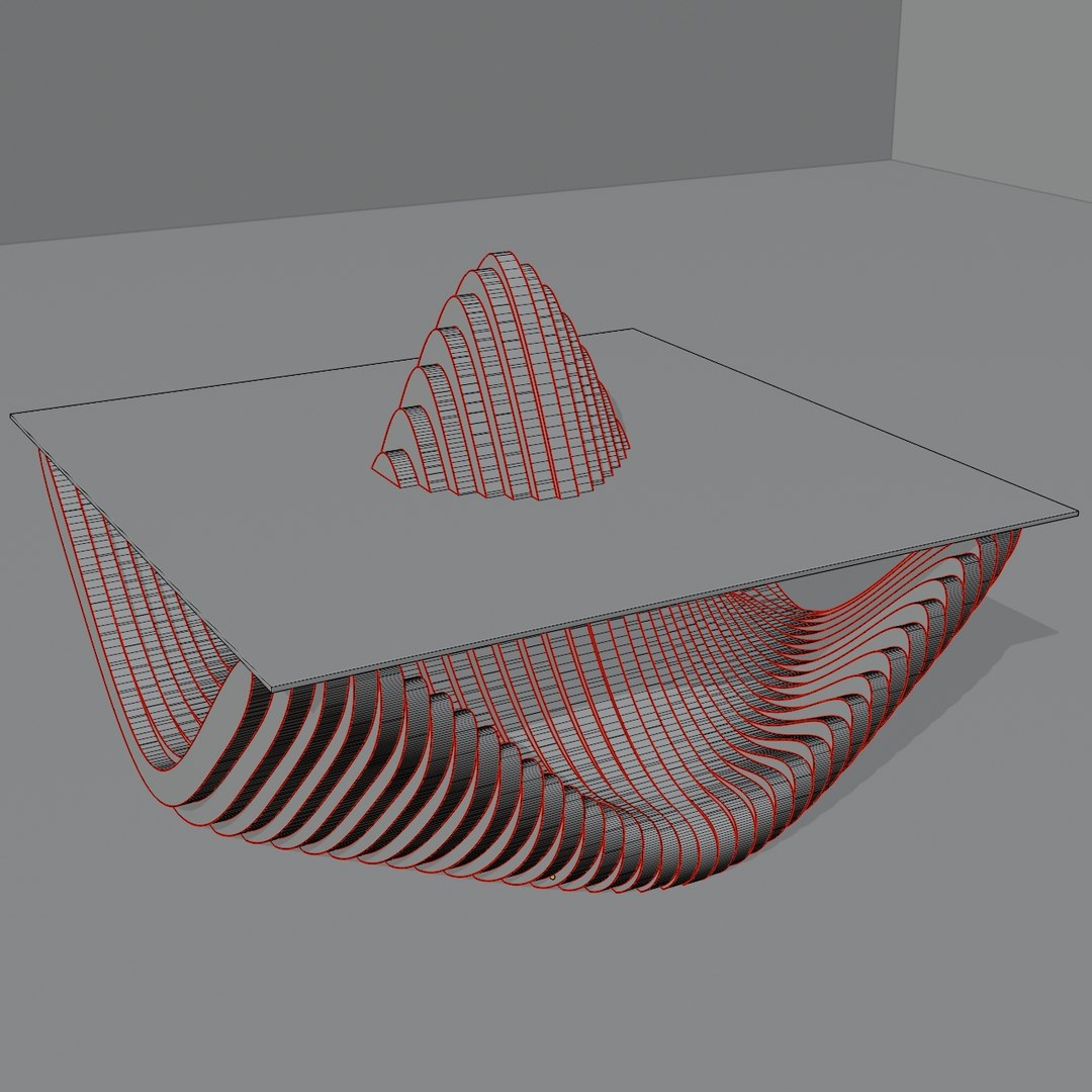 3D Model Parametric Coffee Table - TurboSquid 2223369