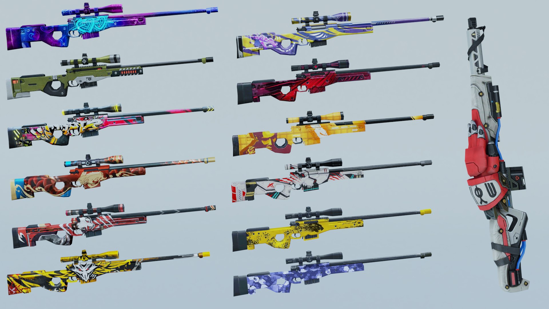 3D AWM Rifle Game Weapon 14x - TurboSquid 1832990