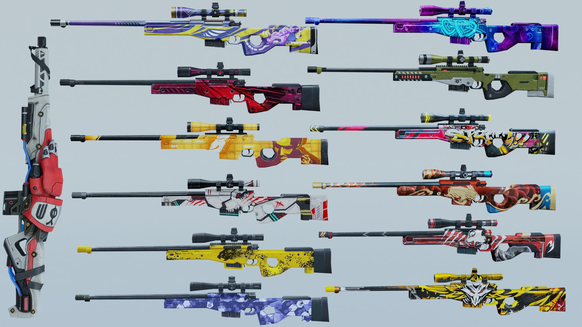 3D AWM Rifle Game Weapon 14x - TurboSquid 1832990