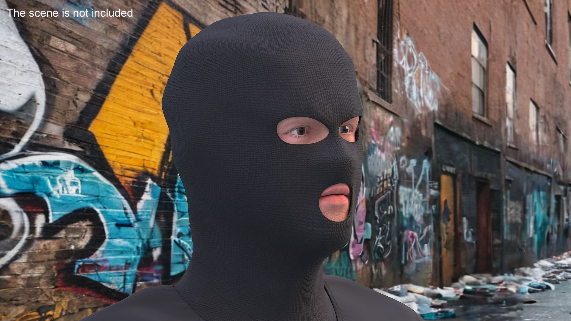 3D Model Robber Character Head Wearing Mask - TurboSquid 2328298