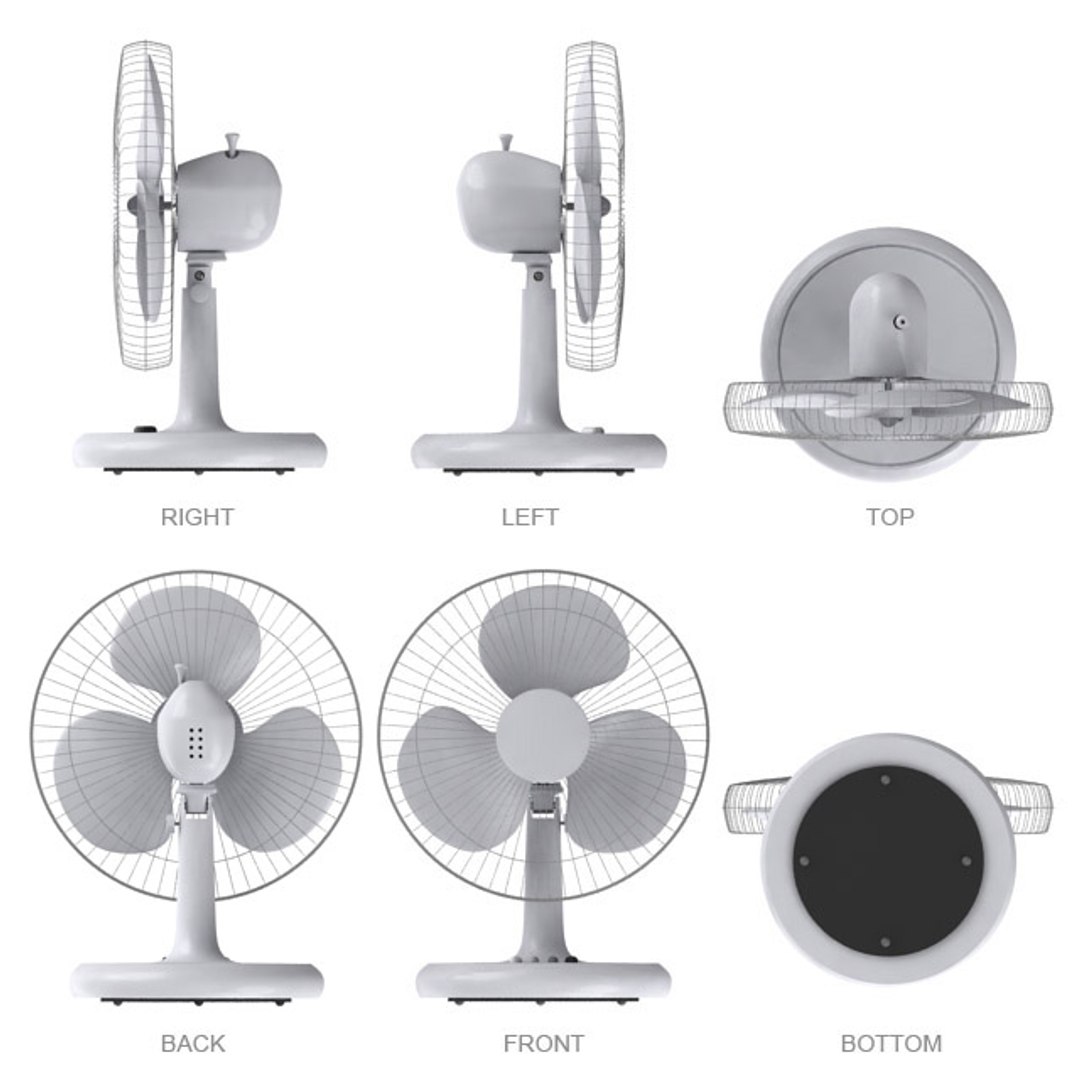 3d Standing Fan Model
