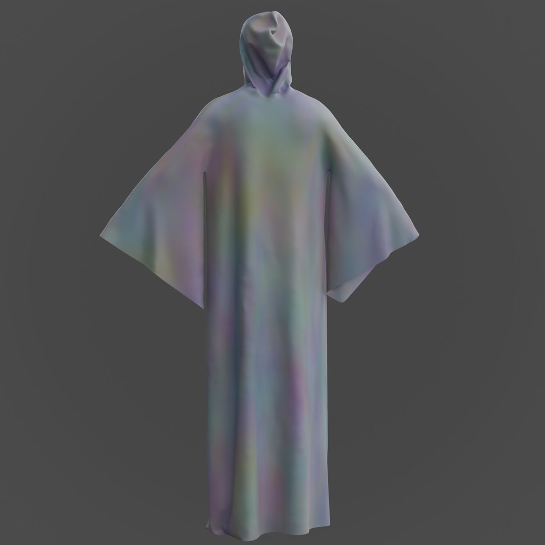 3D 3D Mens Hooded Robe - Action Robe Model - TurboSquid 2332502