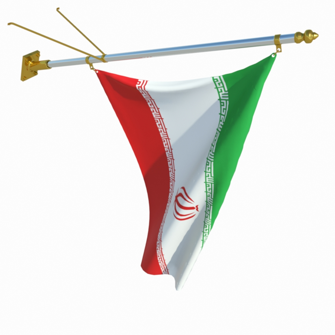 3d model flag pole animation