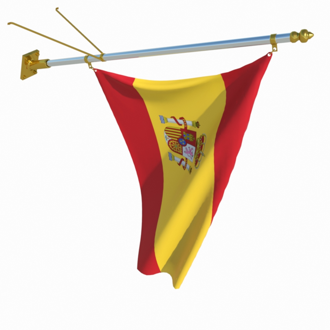 3d model flag pole animation