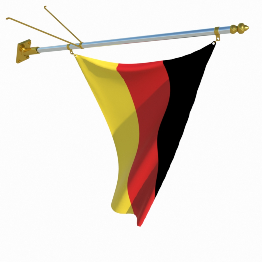 3d model flag pole animation