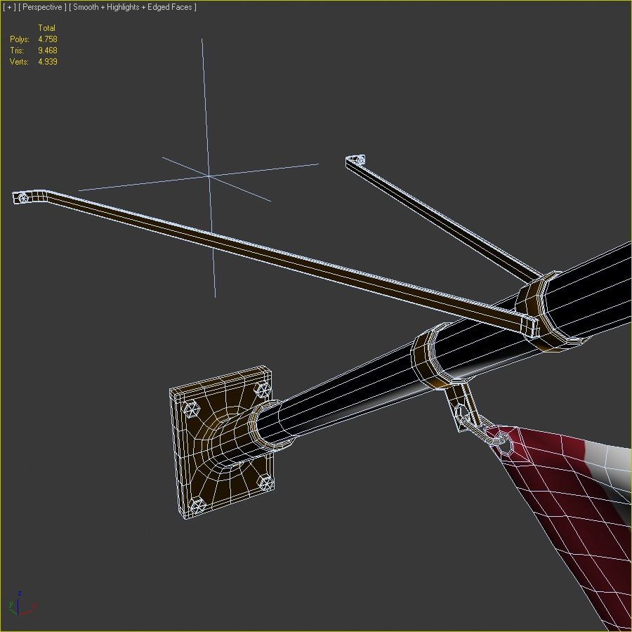 3d model flag pole animation