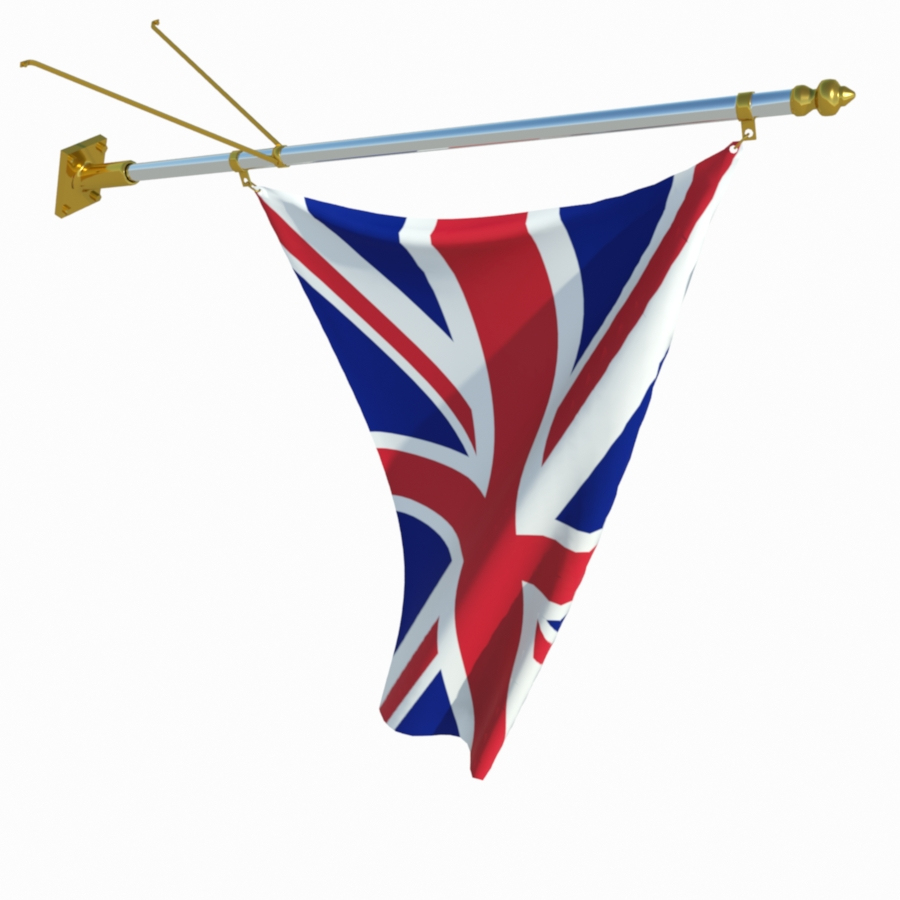 3d model flag pole animation