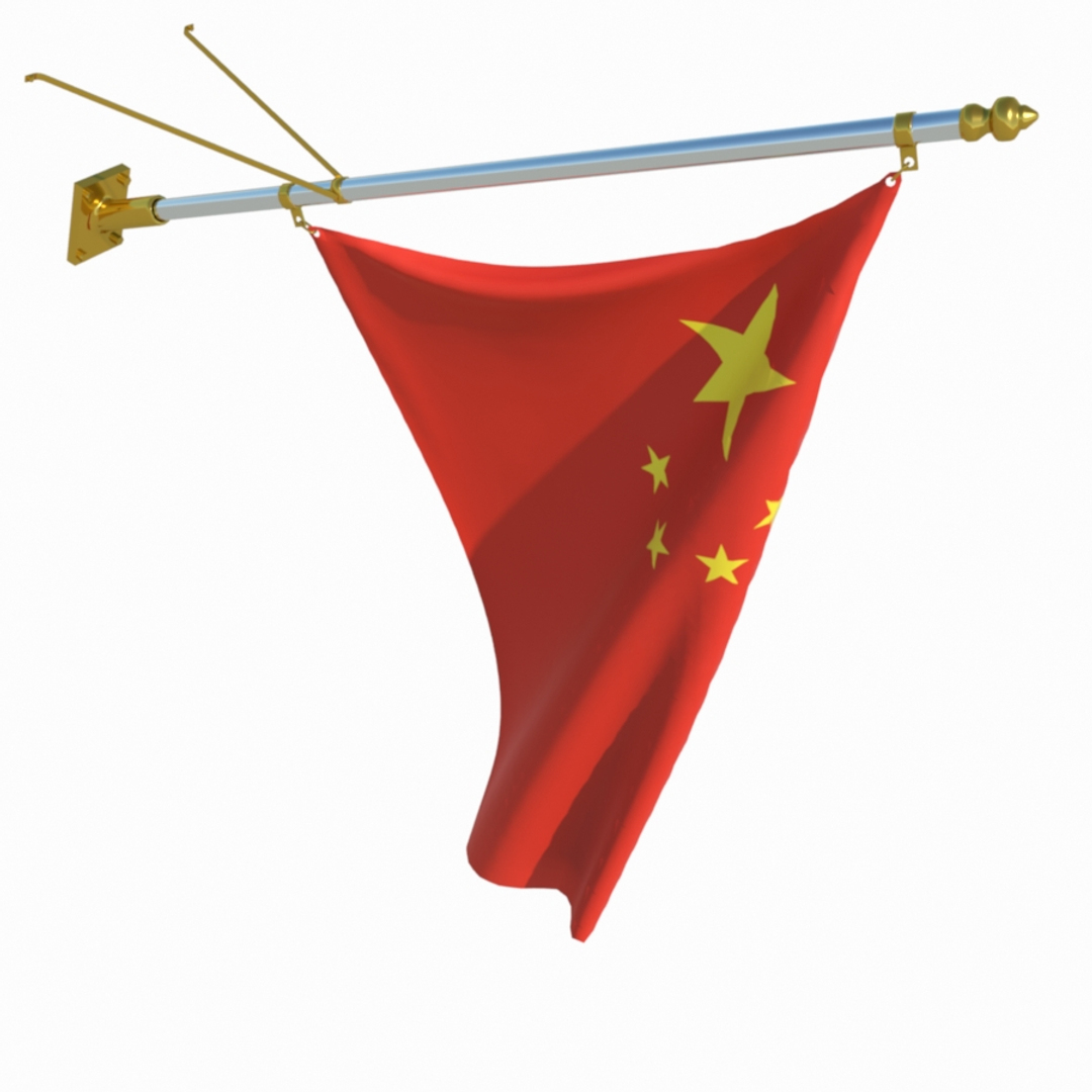 3d model flag pole animation