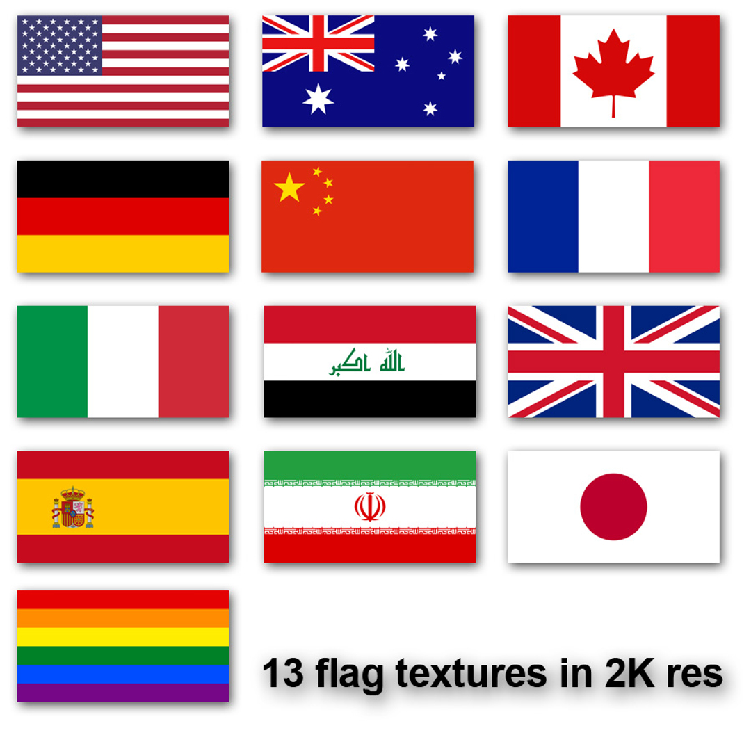 3d model flag pole animation