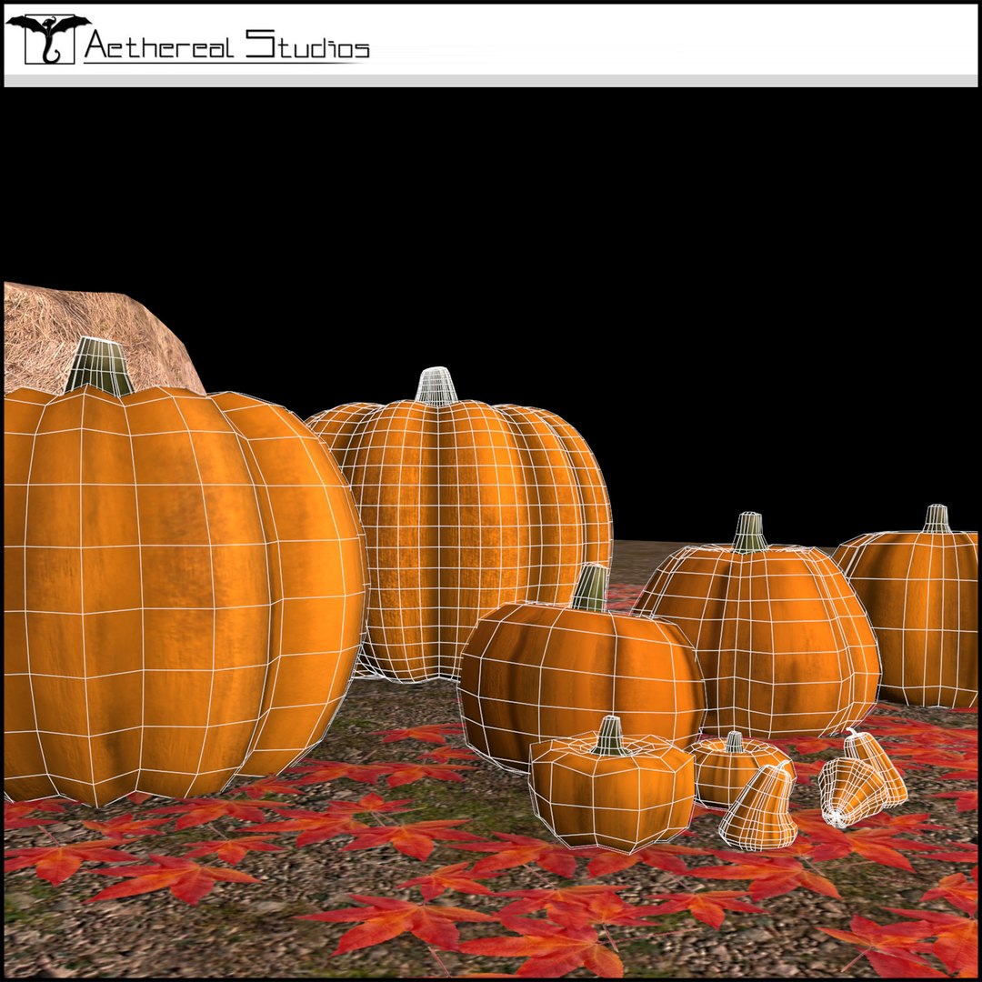 autumn pumpkin 1 3d x