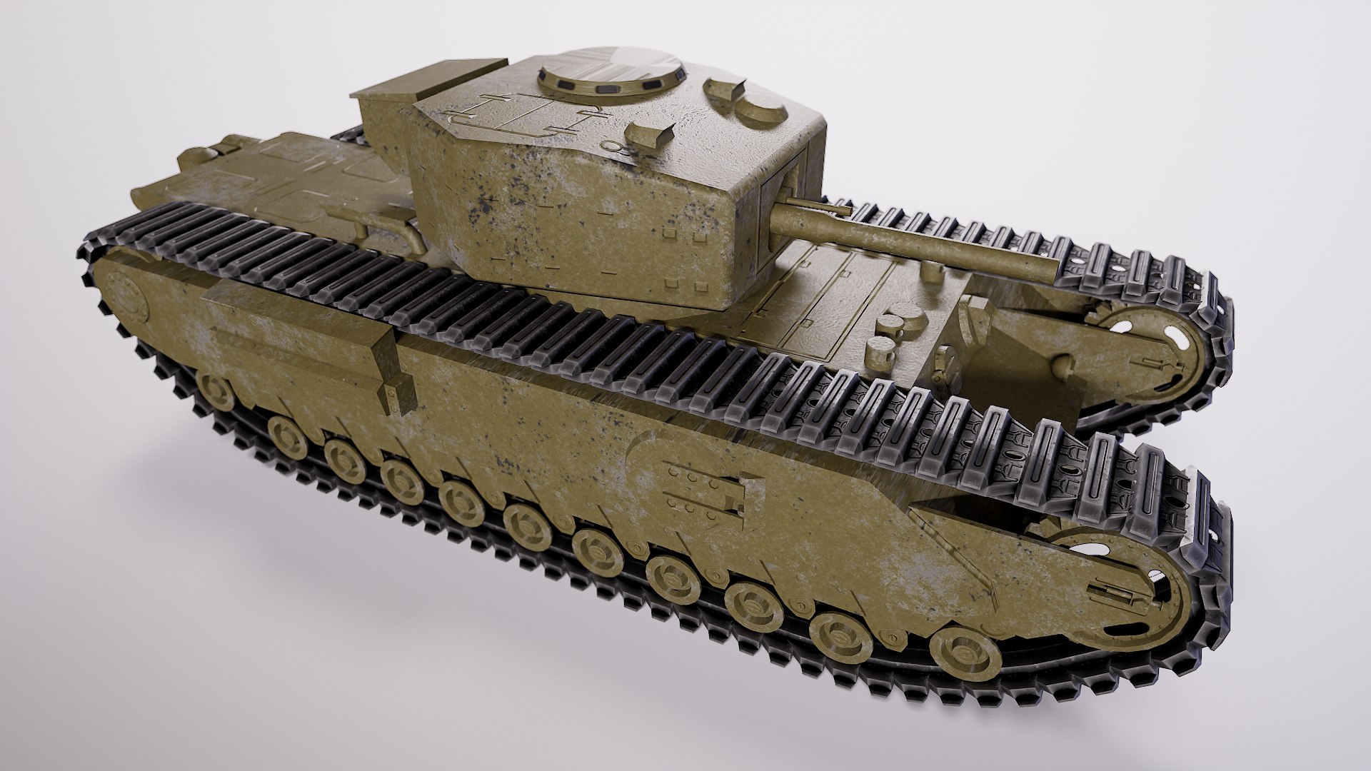 3D Infantry Tank MK IV Churchill Crocodile Model - TurboSquid 1784154