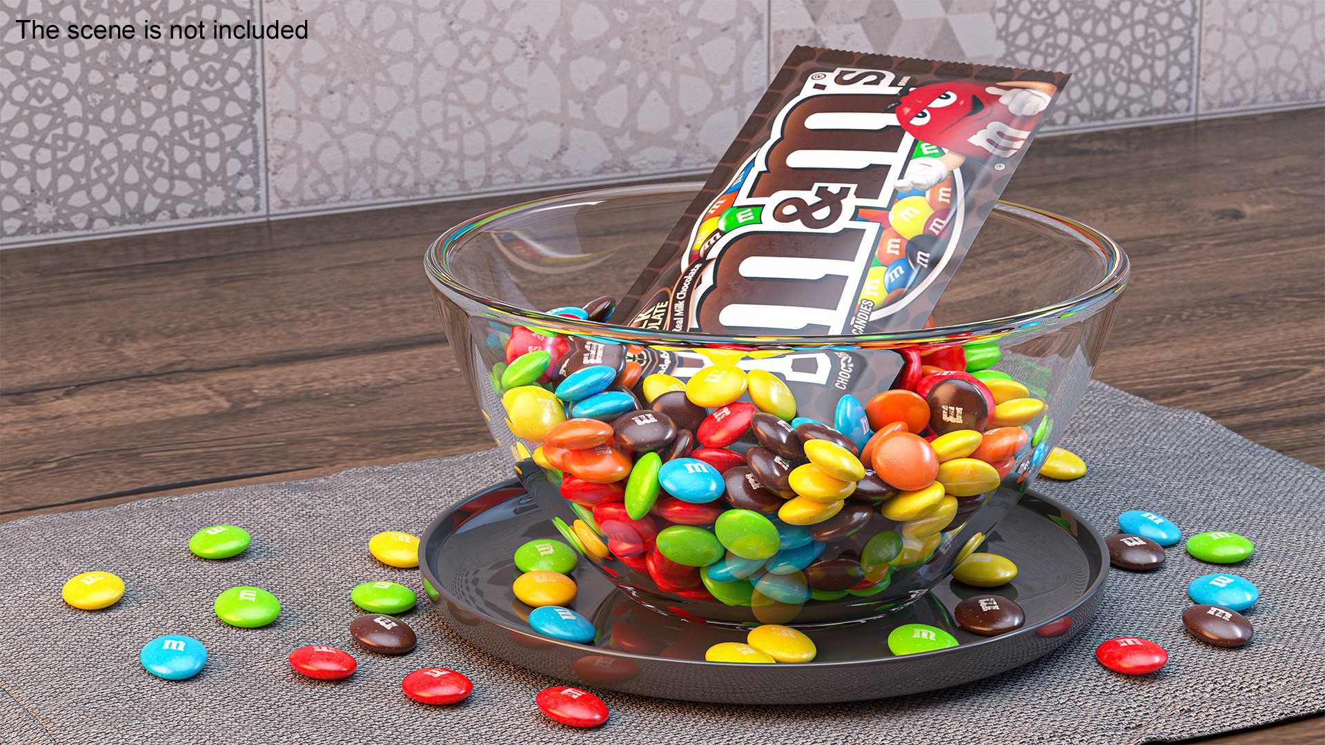 3D M And Ms Candies In Bowl With Package - TurboSquid 2287218