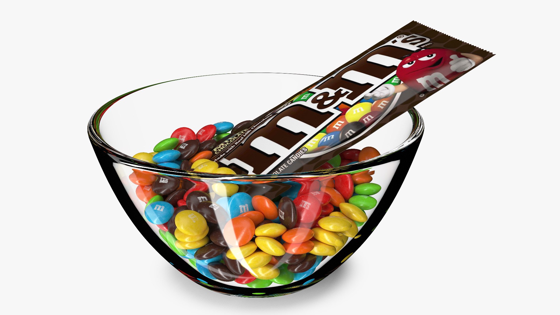 3D M And Ms Candies In Bowl With Package - TurboSquid 2287218