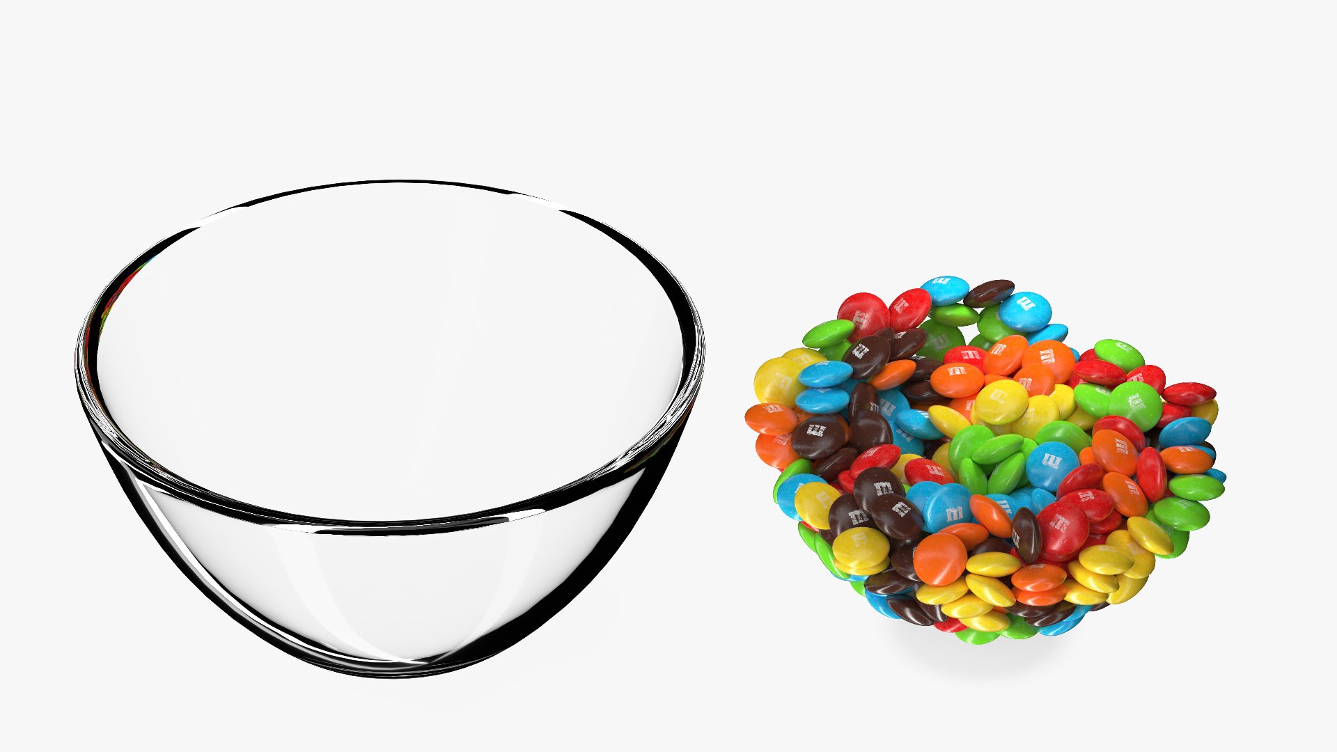 3D M And Ms Candies In Bowl With Package - TurboSquid 2287218