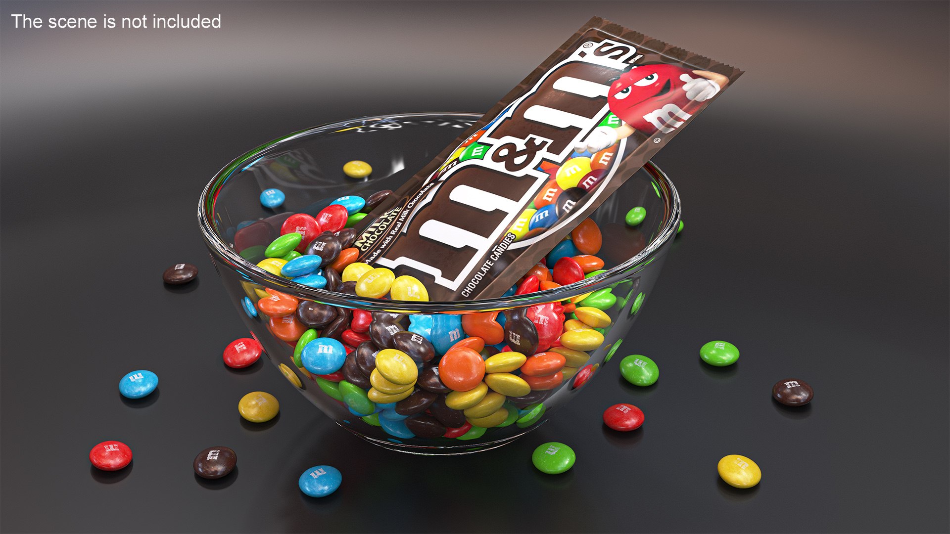 3D M And Ms Candies In Bowl With Package - TurboSquid 2287218