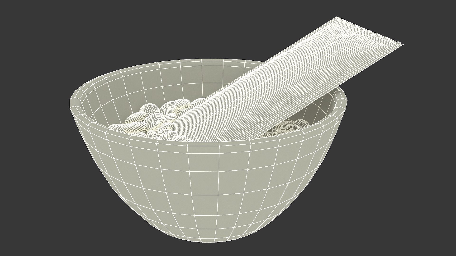 3D M And Ms Candies In Bowl With Package - TurboSquid 2287218