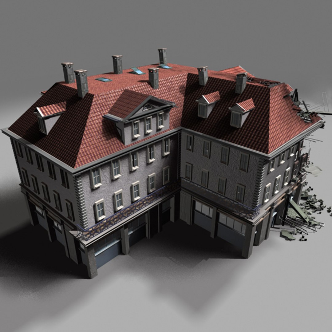 Ruin Building 3d Model