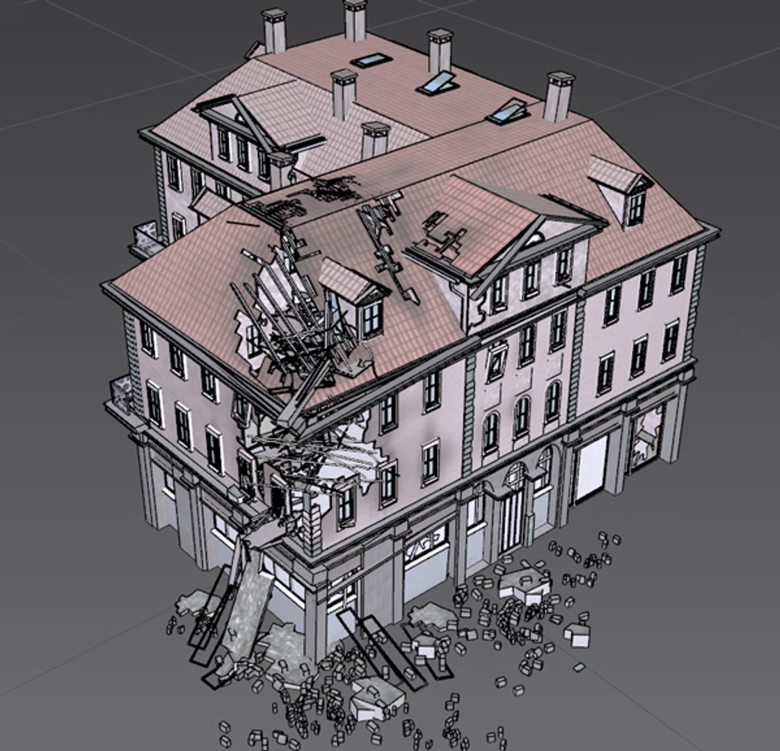 Ruin Building 3d Model