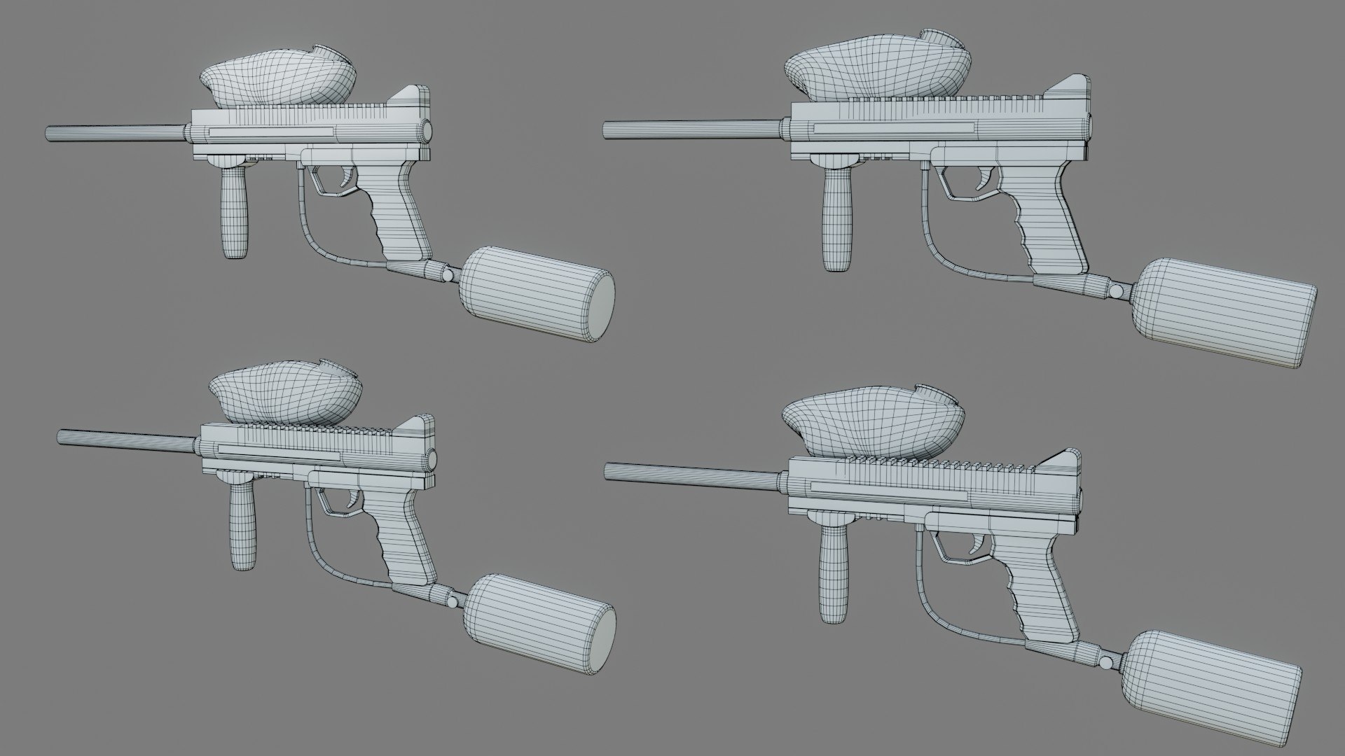 3D Model Paint Ball Game Assets Pack - Game Ready - PBR - TurboSquid ...