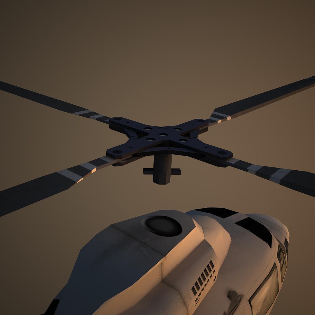 Aerospatiale Basic Helicopter 3d Model