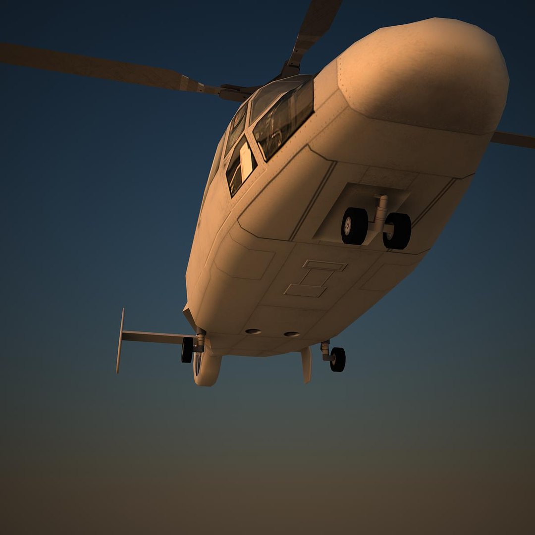 Aerospatiale Basic Helicopter 3d Model