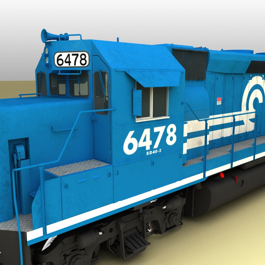 Emd Gp40-2 Engines Locomotive Max