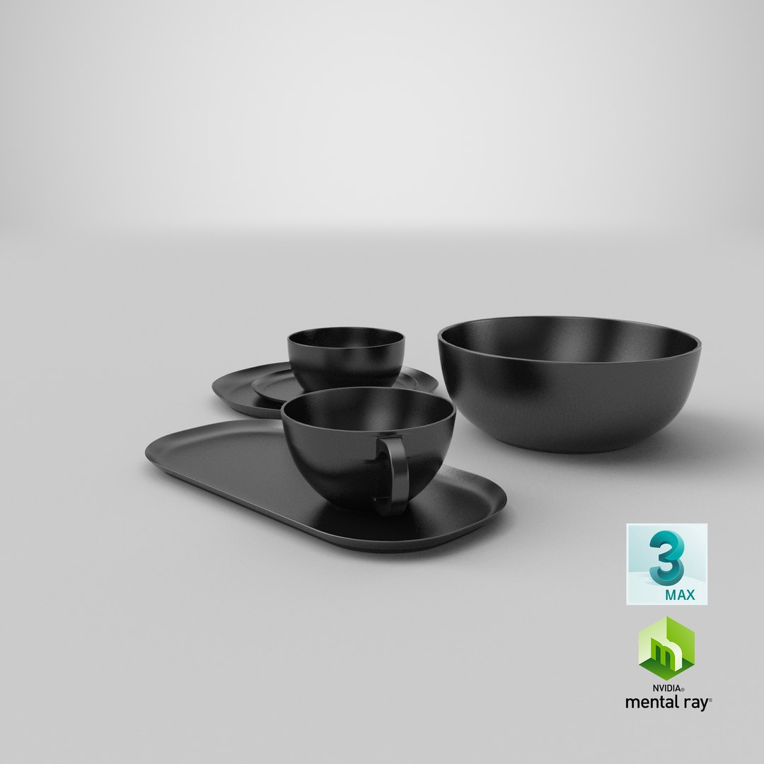 3D model realistic crisp matte black - TurboSquid 1444789