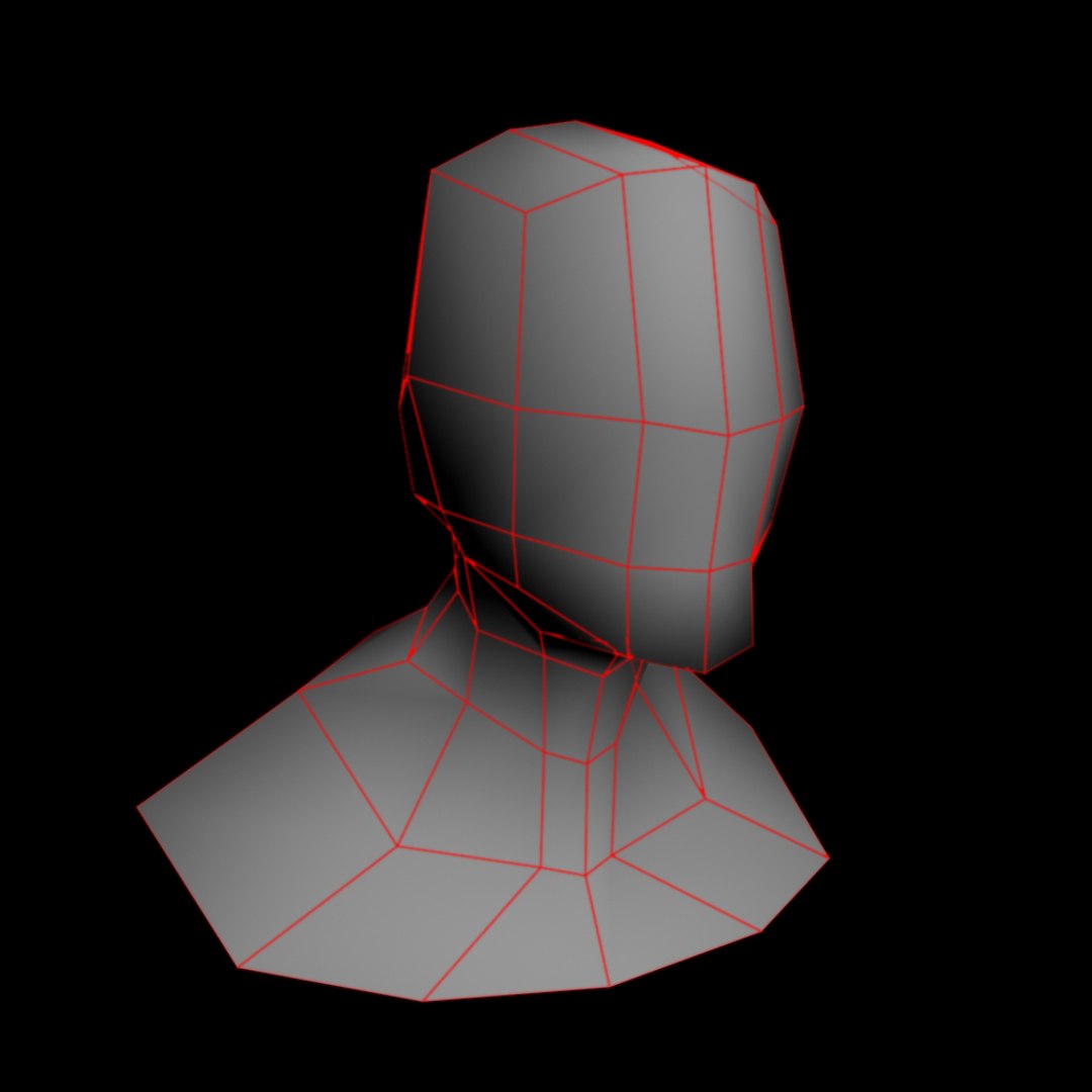 Human Basic Head Obj Free