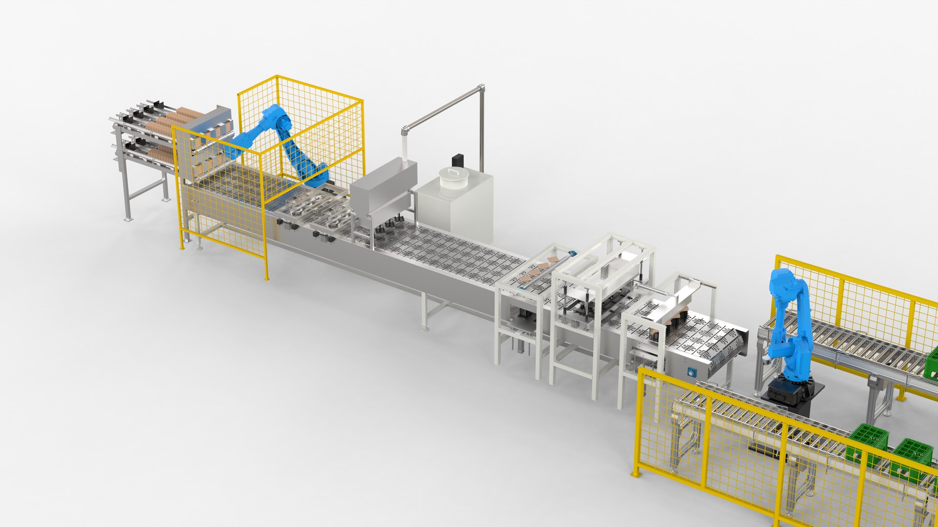 Food Automatic Cooking And Packaging Production Line 3D Model ...