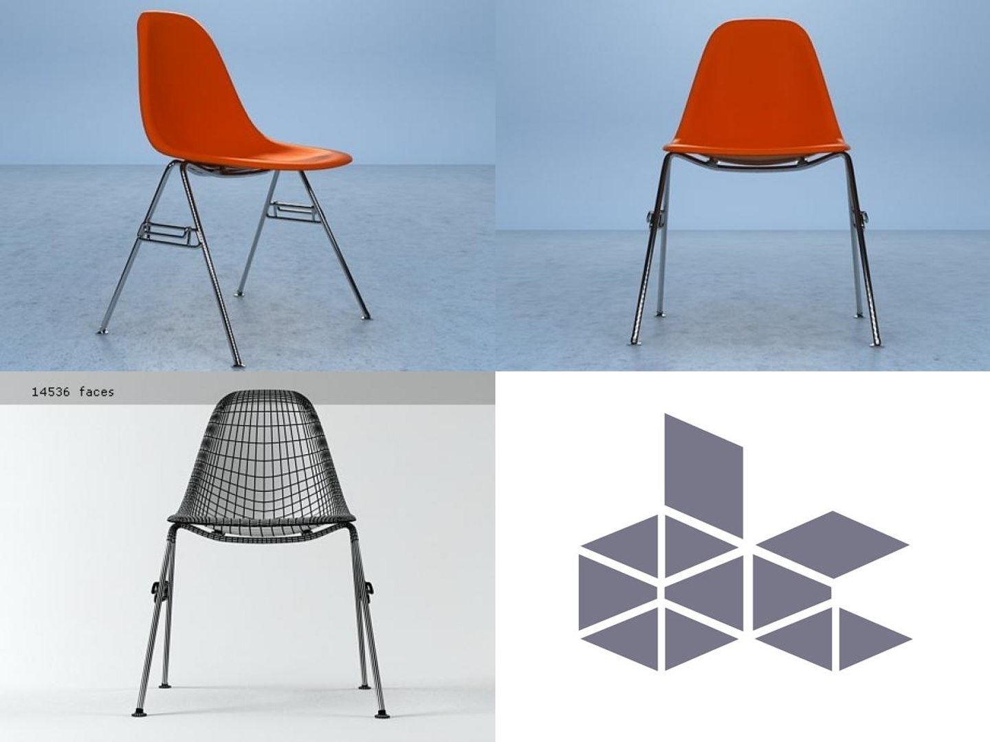 3D eames shell chair model - TurboSquid 1185694