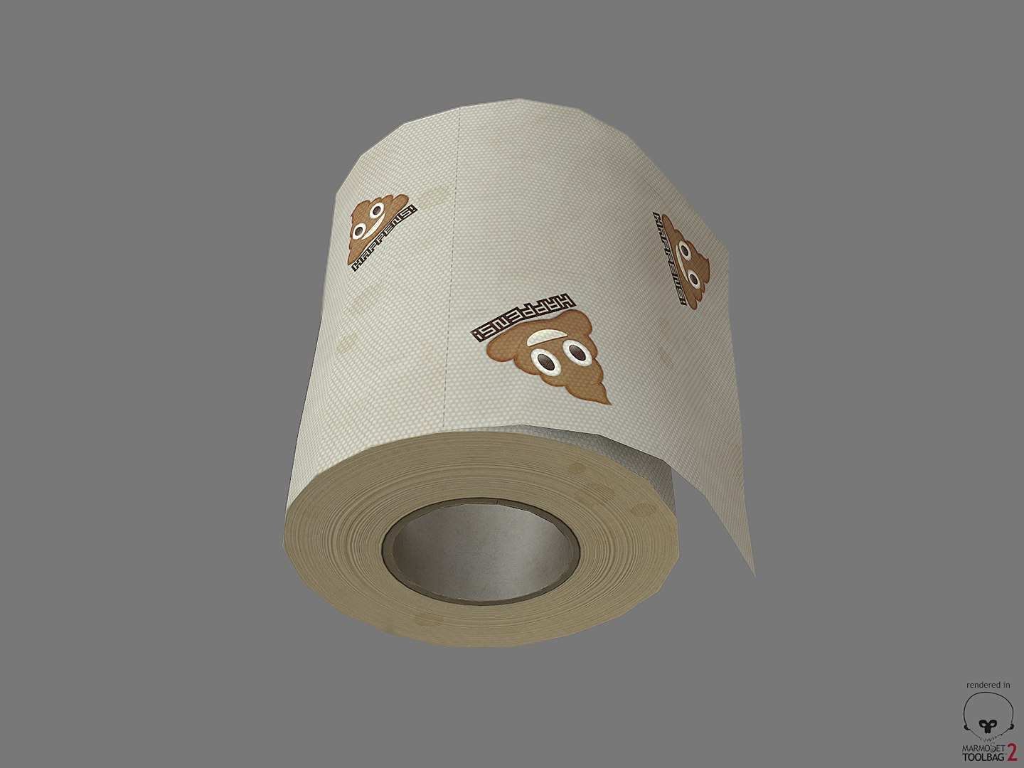 Free Wc Toilet Paper Pbr 3d Model