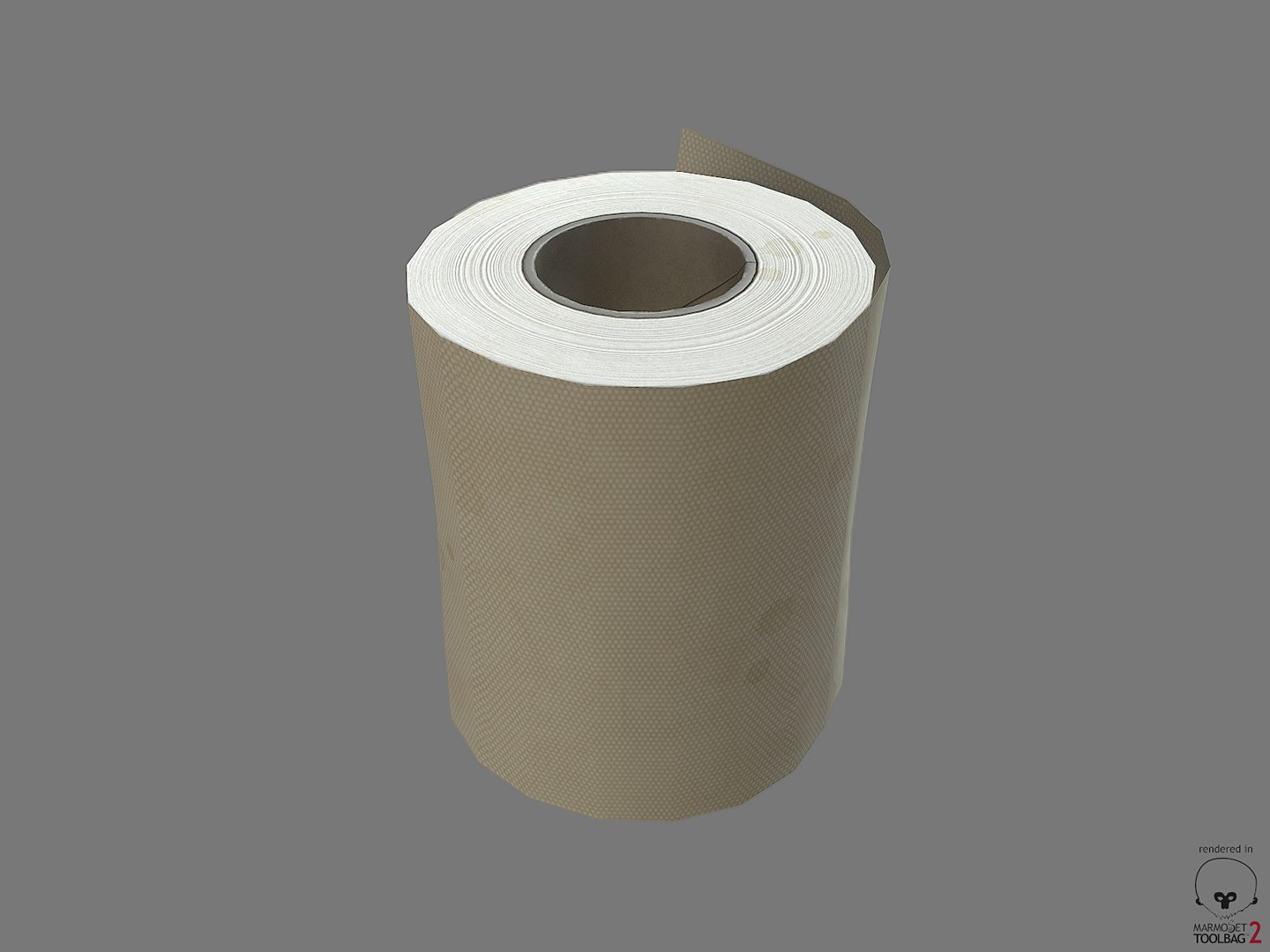 Free Wc Toilet Paper Pbr 3d Model