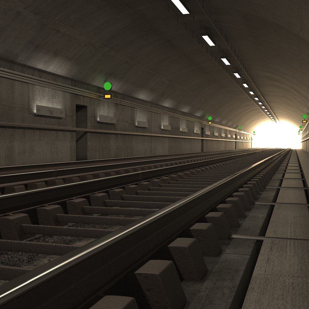 3d model subway tunnel segment