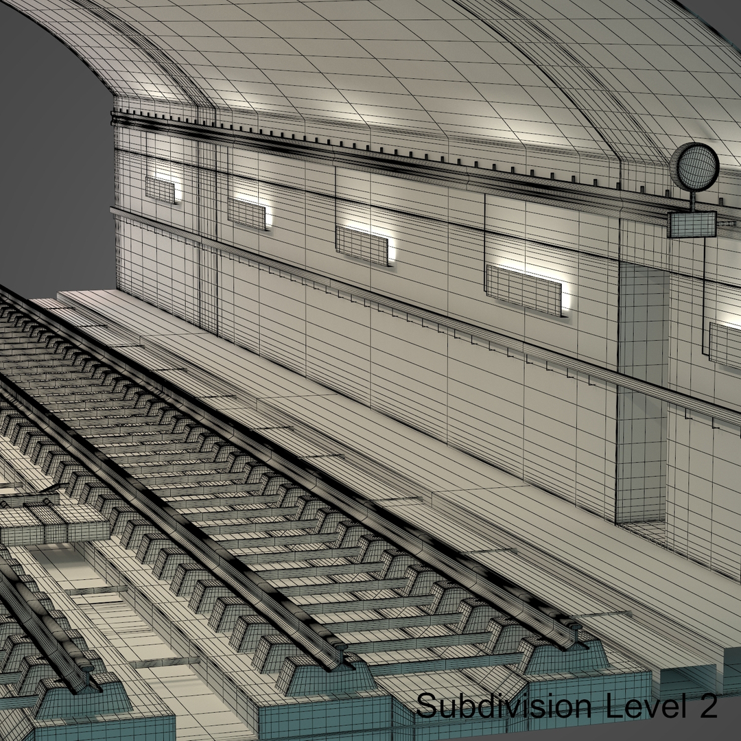 3d model subway tunnel segment