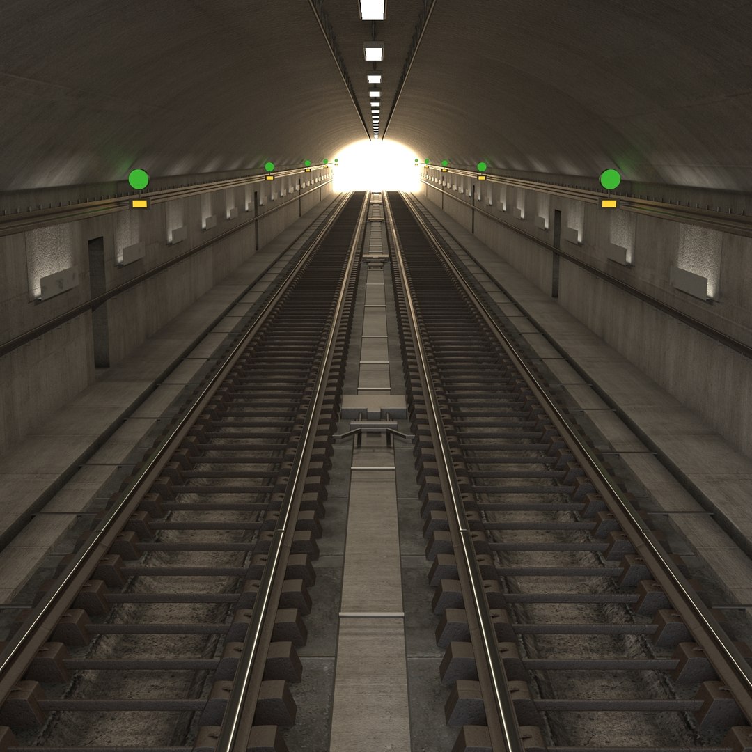3d model subway tunnel segment
