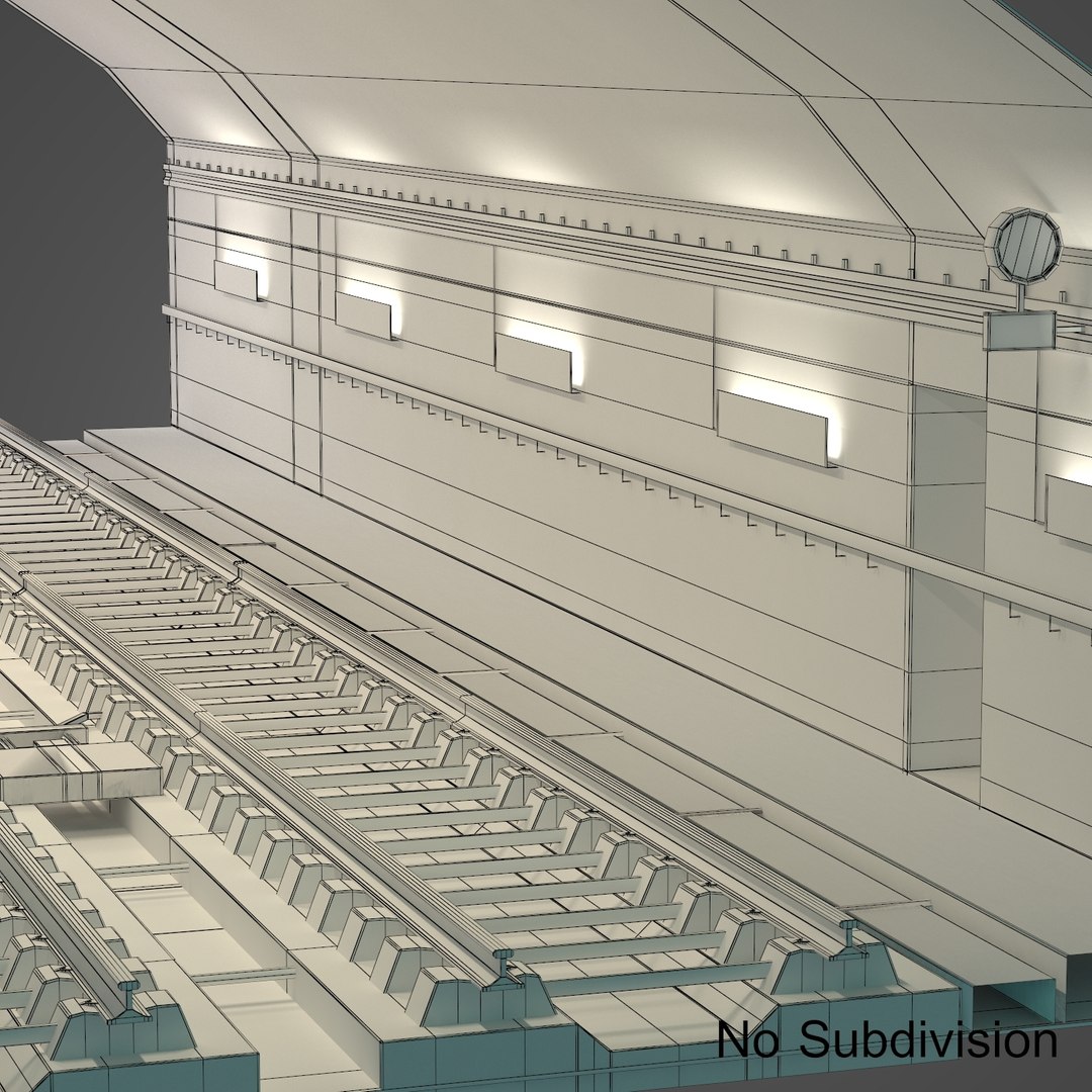 3d model subway tunnel segment