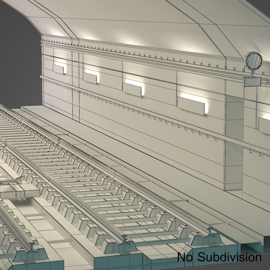 3d model subway tunnel segment