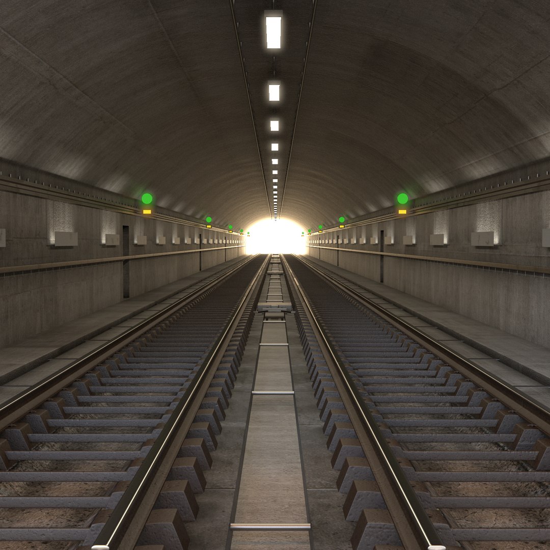 3d model subway tunnel segment