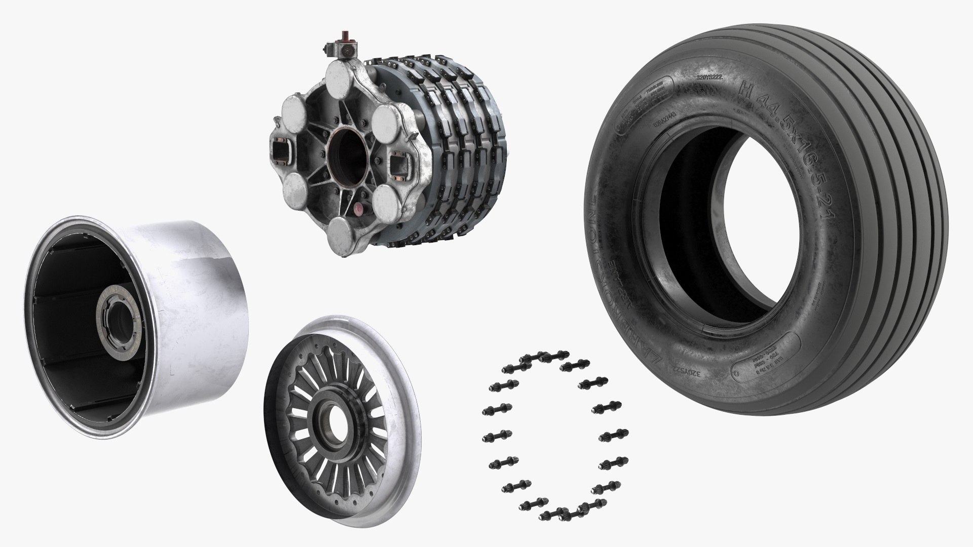 Boeing 737 Aircraft Wheel Dirty 3D model - TurboSquid 2165615