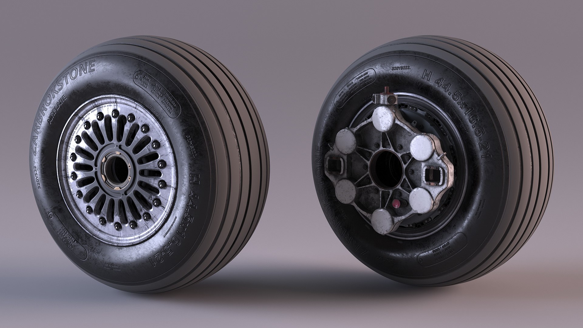 Boeing 737 Aircraft Wheel Dirty 3D Model - TurboSquid 2165615